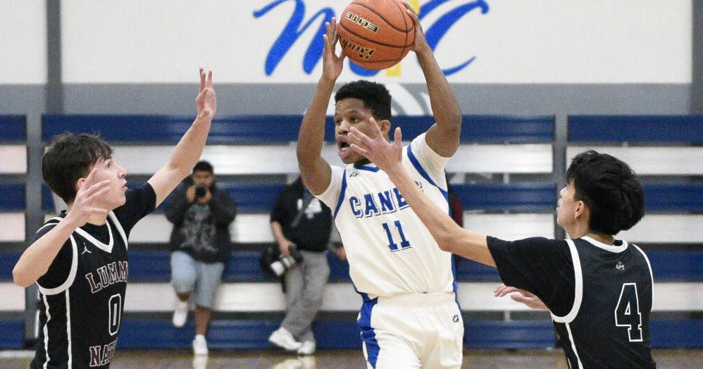 Photos: Mount Vernon Christian vs. Lummi Nation boys' basketball ...