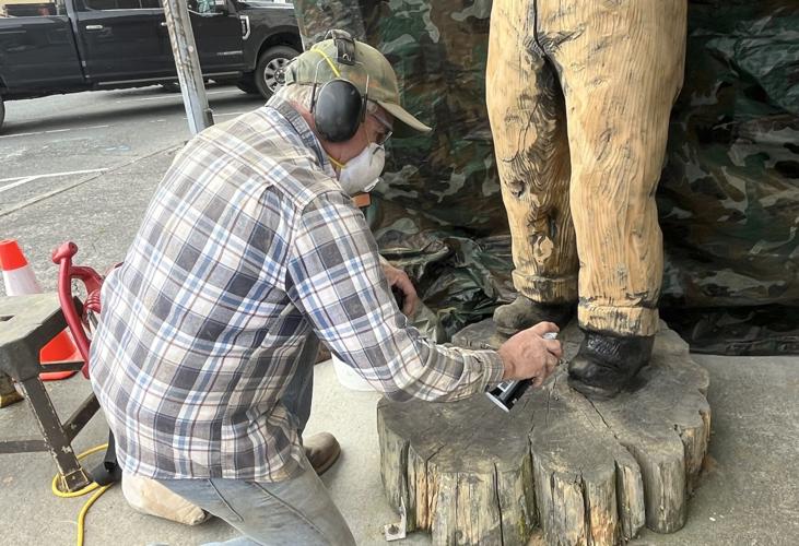 Loggerodeo has downtown chain saw carvings restored | Local News ...