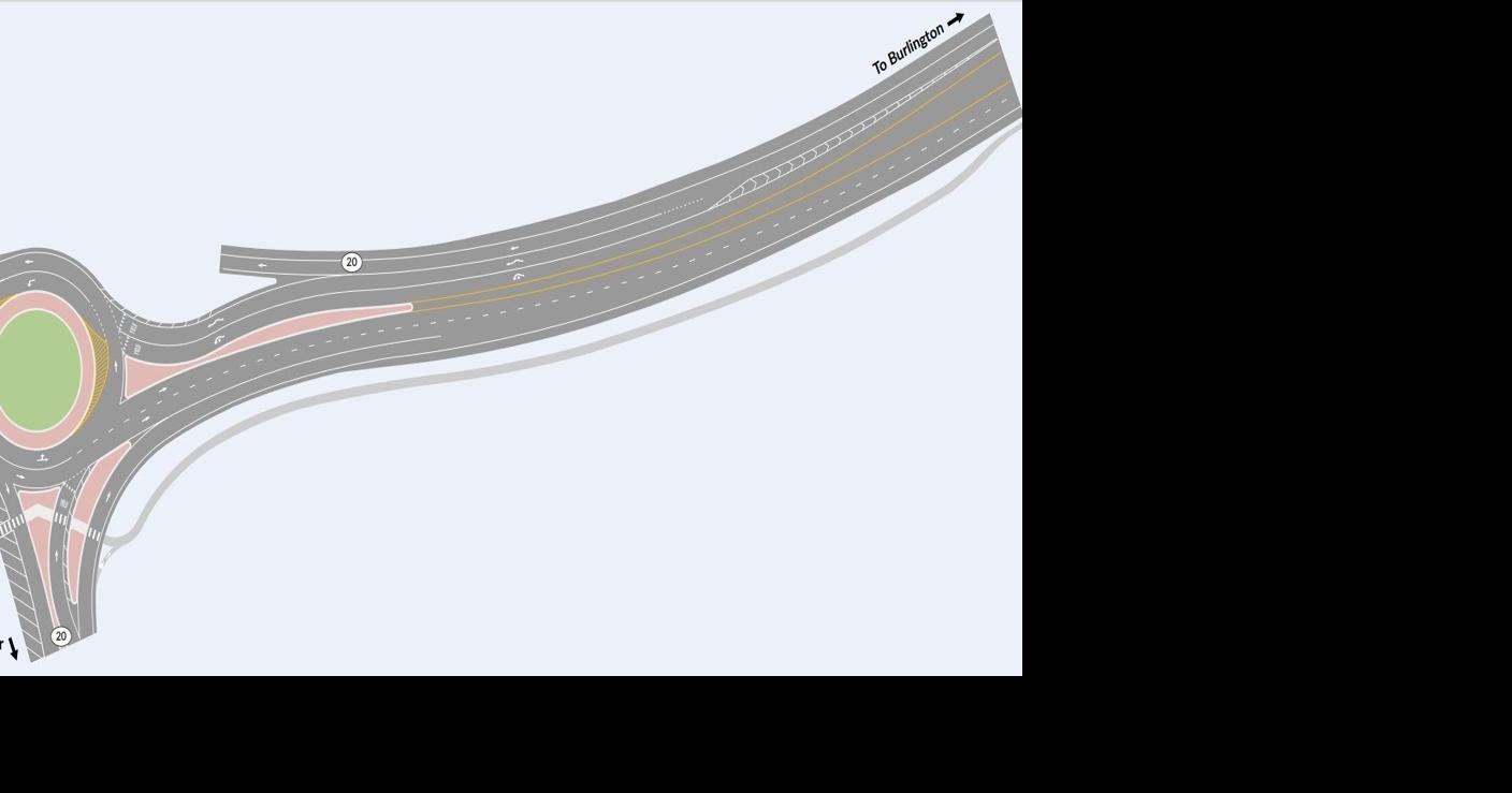 Sharpes Corner roundabout restriping on Tuesday aims to improve traffic ...