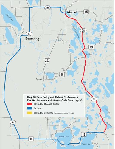 Detour begins Monday, May 14 on Highway 38 in Itasca County | Free ...