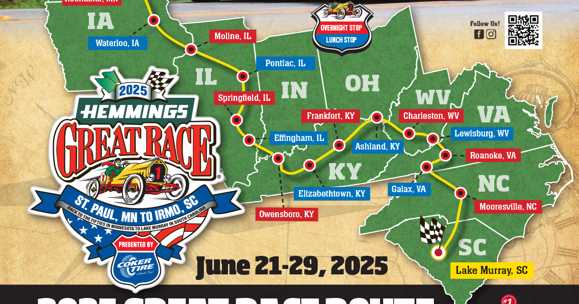 2025 Great Race Route | 2025 Route | greatrace.com