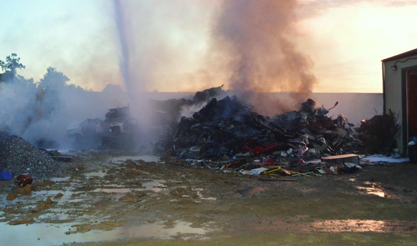 Debris Pile Erupts Into Flames | Local News | greenevillesun.com