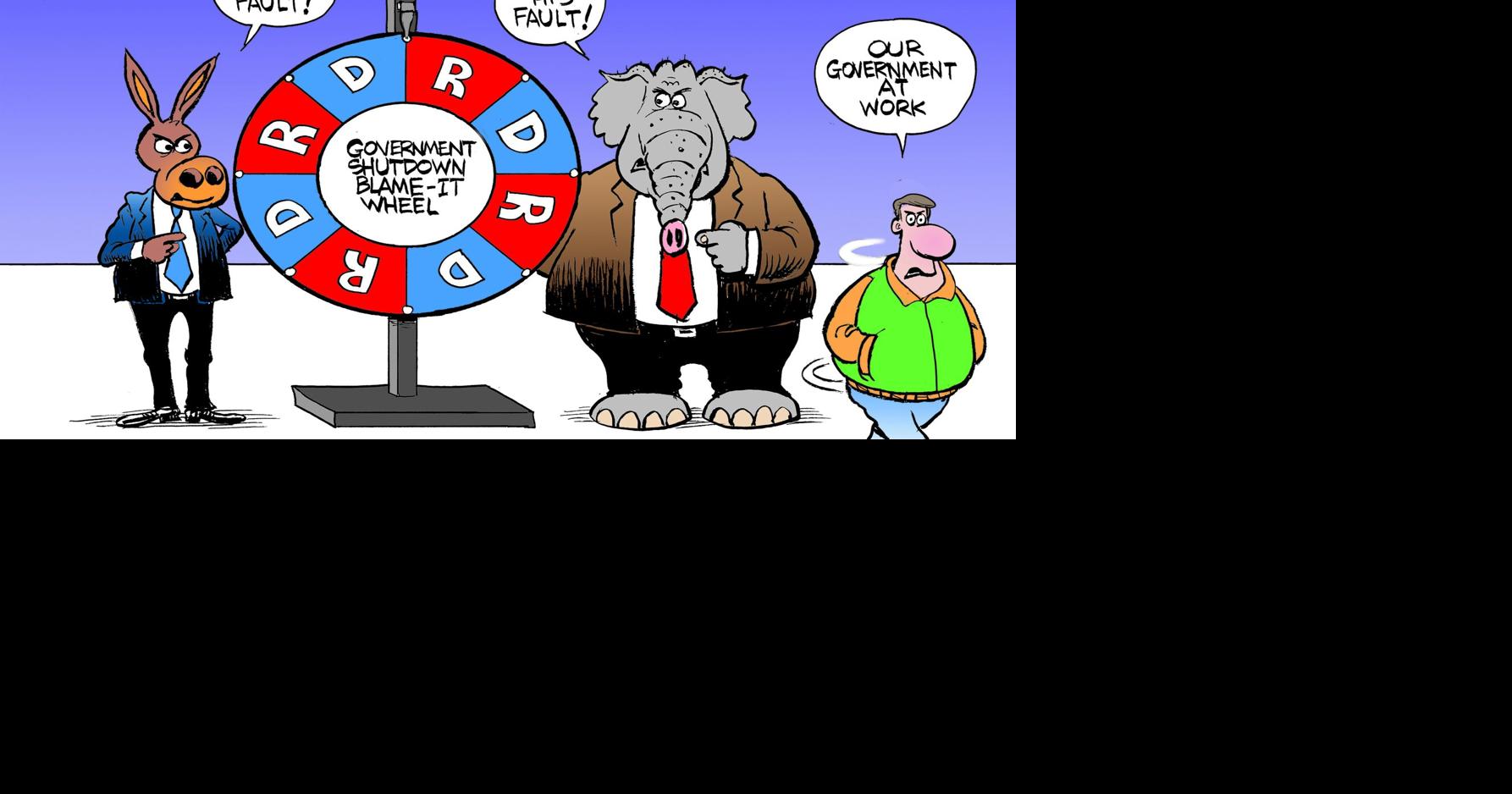 The Shutdown Blame-it Wheel | Editorial Cartoons | greenevillesun.com