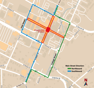 Main Street Closure To Begin Monday For Depot Street Revitalization ...