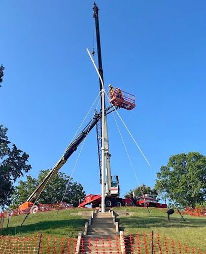 Damaged Historic Flag Pole Removed From Andrew Johnson Cemetery For ...