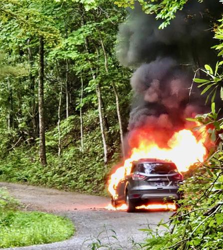 Vehicle Going Up Viking Mountain Road Catches Fire | Local News ...