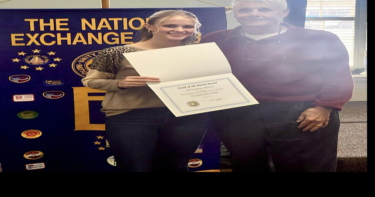 Arianna Hoese Honored As Exchange Club's 'Youth Of The Month' | Clubs ...