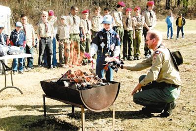 boy scouts campfire