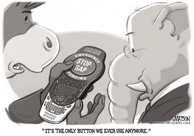 Emergency Stopgap Funding Button | Editorial Cartoons | greenevillesun.com