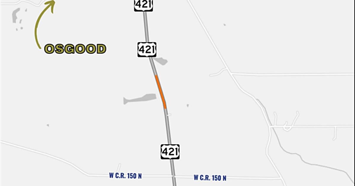 Lane closures planned for U.S. 421 near Osgood | Local News ...