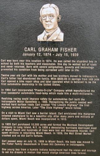 IMS Founder Carl Fisher memorialized in Greensburg | Local Sports ...