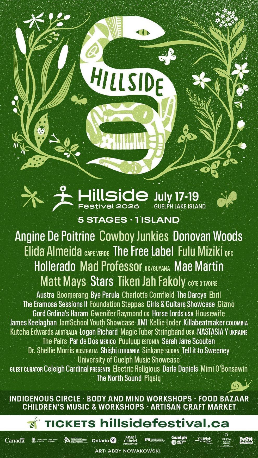 Guelph’s Hillside Festival announces lineup for 2026