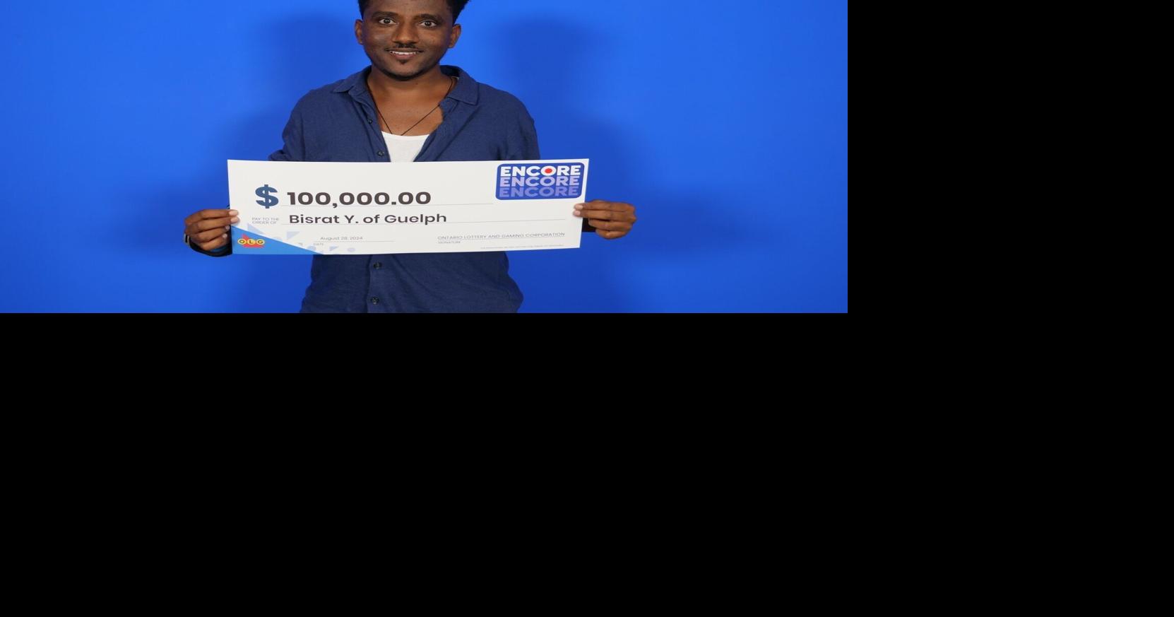 Guelph resident celebrates $100K OLG Encore Lotto Max draw