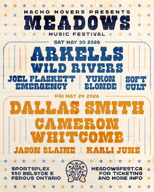 The final lineup is out for Meadows Music Festival in Fergus