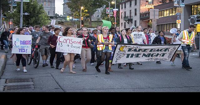 Guelph-Wellington Women in Crisis rally to Take Back the Night