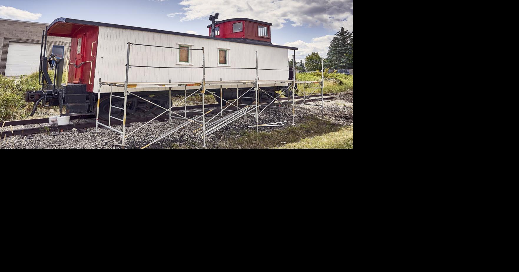What's going on here? Historic caboose gets a spruce