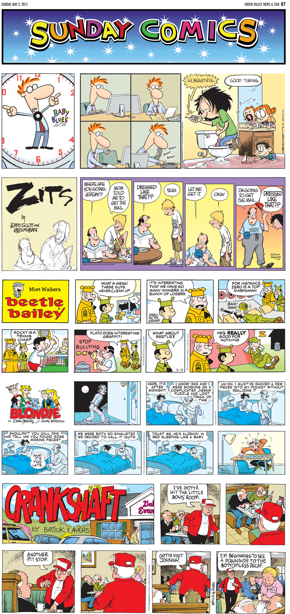 May 10, 2015: Sunday Comics, Part 2 - Green Valley News: Cartoons