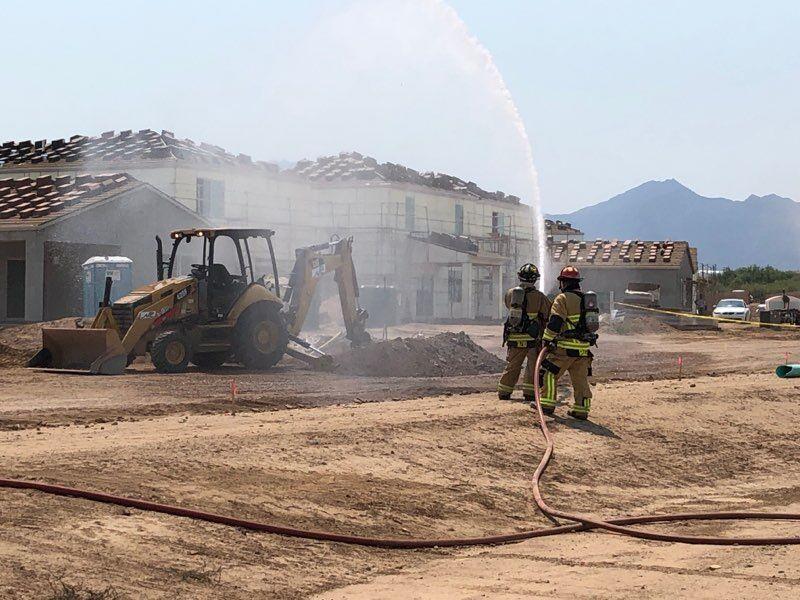 Backhoe strikes gas line at construction site | Local News Stories ...