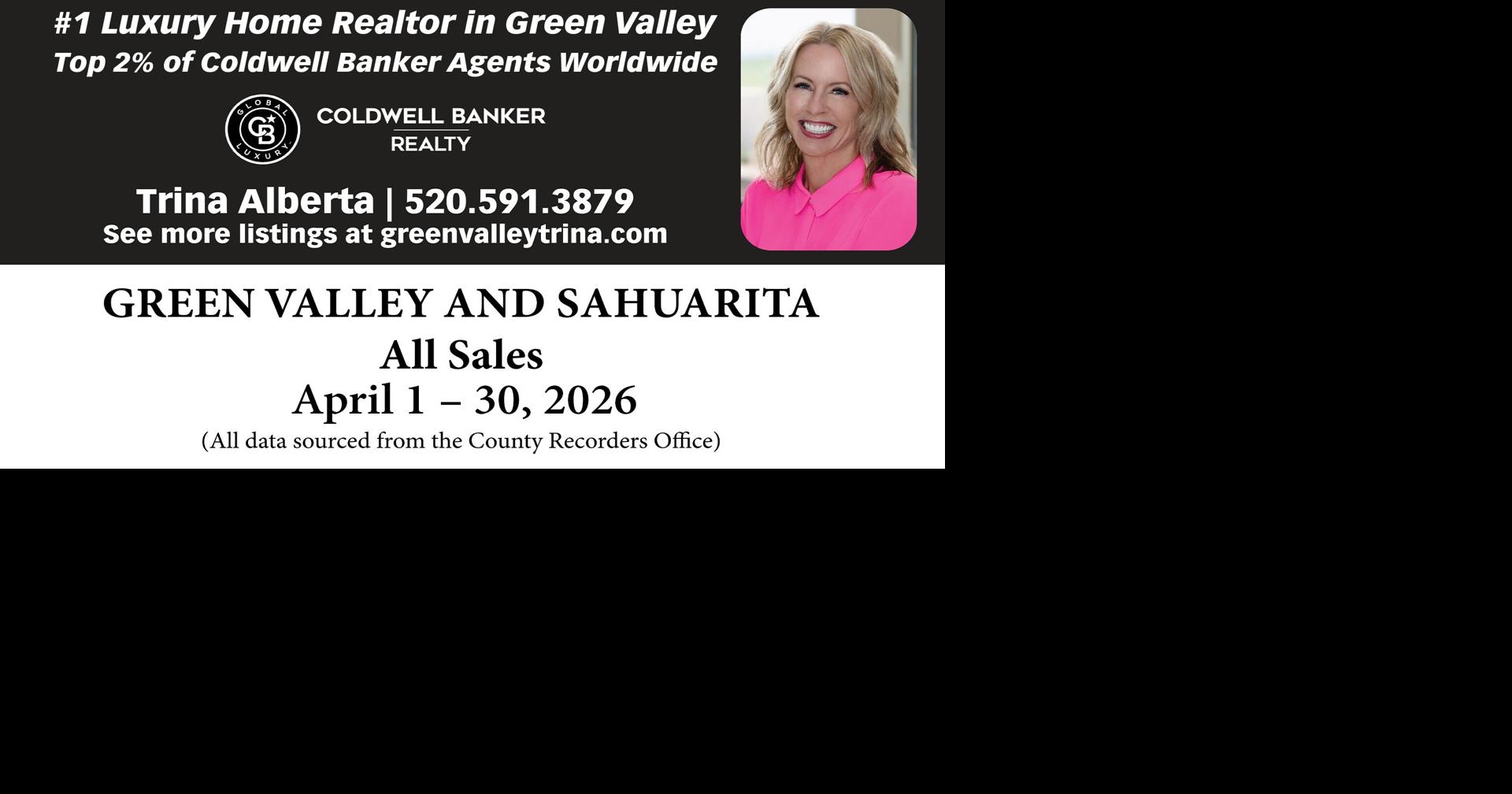 Green Valley, Sahuarita homes sold: April 2026 | Print-list | gvnews.com