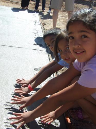 Kids leave their mark outside new Copper View school | Local News ...