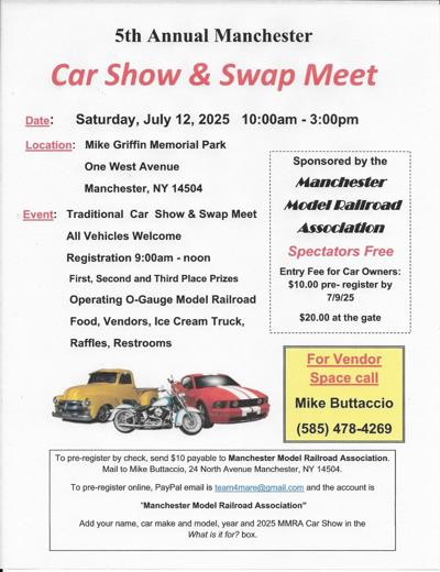 Manchester Car Show & Swap Meet | Hometown Events | gvpennysaver.com