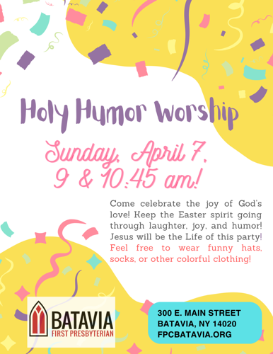 Holy Humor Sunday | Hometown Events | gvpennysaver.com