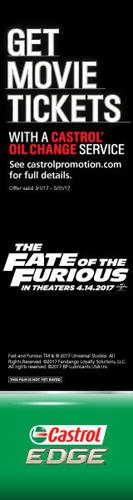 Castrol Motor Oil "Furious Tickets" Consumer Promotion | | gvpennysaver.com