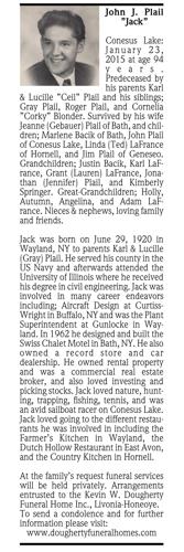 John J. Plail “Jack” - January 23, 2015 | Passages | Obituaries ...