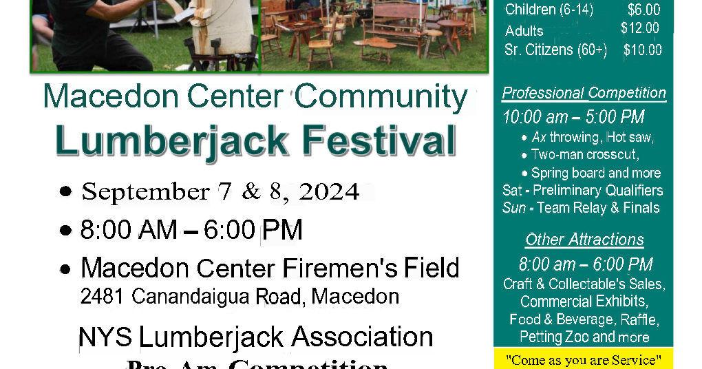 Macedon Center Community Lumberjack Festival 2024 | Hometown Events ...