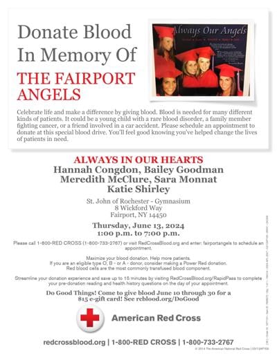 Fairport Angels Blood Drive | Hometown Events | gvpennysaver.com