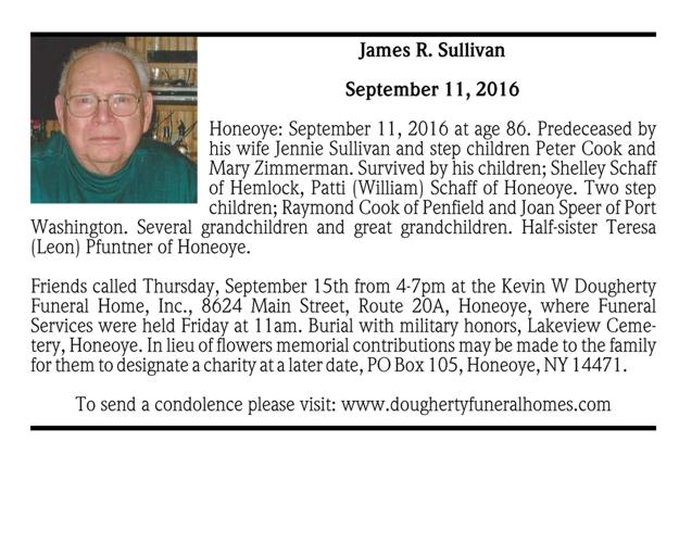 James R. Sullivan ~ September 11, 2016 | Passages | Obituaries ...