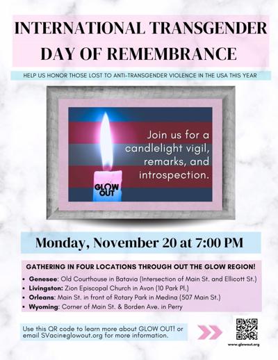 GLOW OUT! hosts vigil for International Transgender Day of Remembrance ...