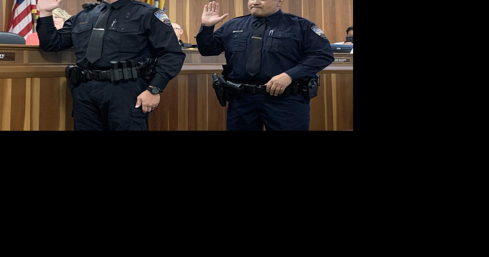 Hanford Police Department swears in two new officers | Local News ...