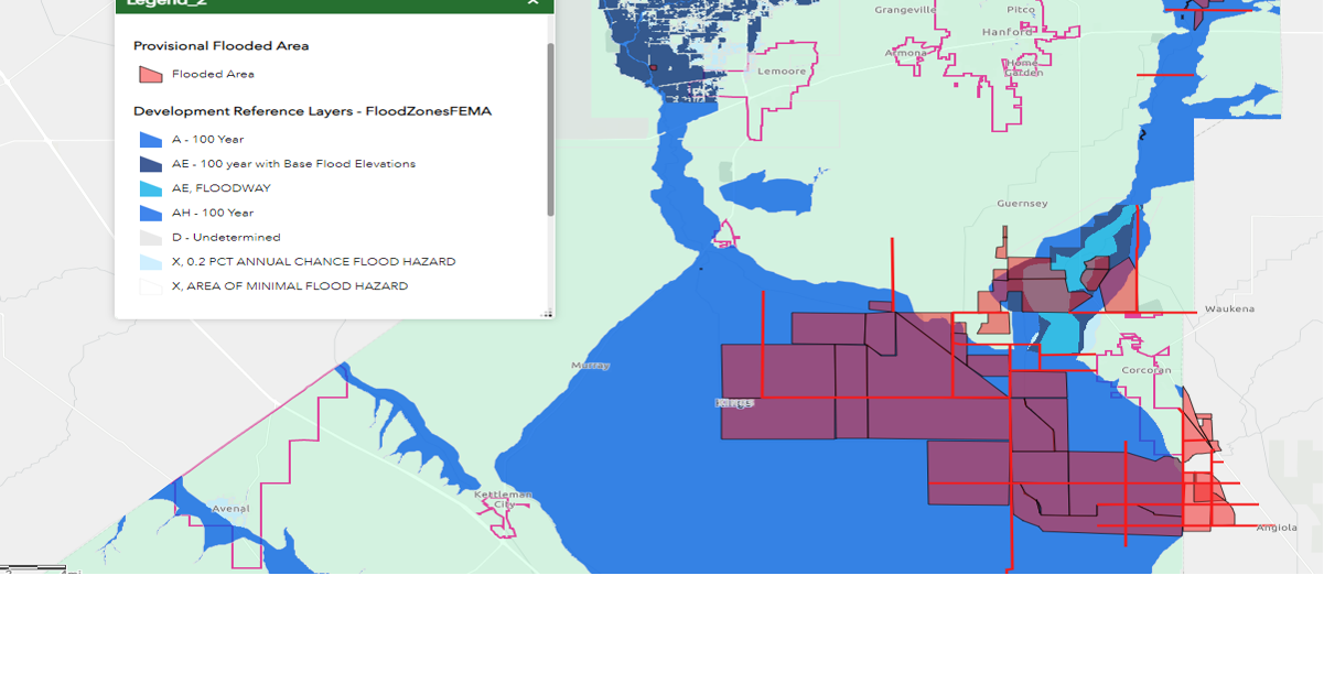 Hanford not in high-risk flood area, Kings County map shows; county ...