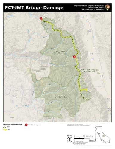 Sequoia/Kings Canyon parks report damage to Woods Creek, San Joaquin ...