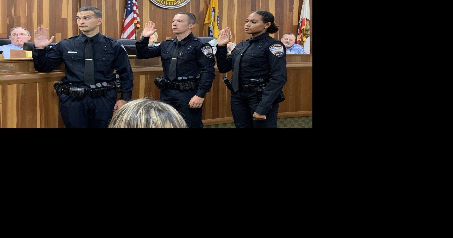 Hanford Police Department swears in 3 new officers | Local News ...