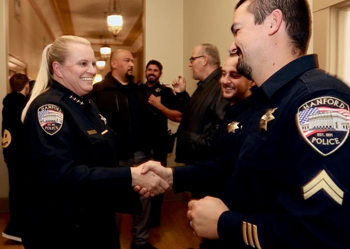Huddleston officially sworn in as Hanford Police chief | Politics ...