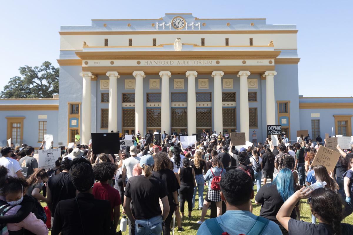 Hundreds attend Black Lives Matter protest at Hanford Civic Auditorium ...