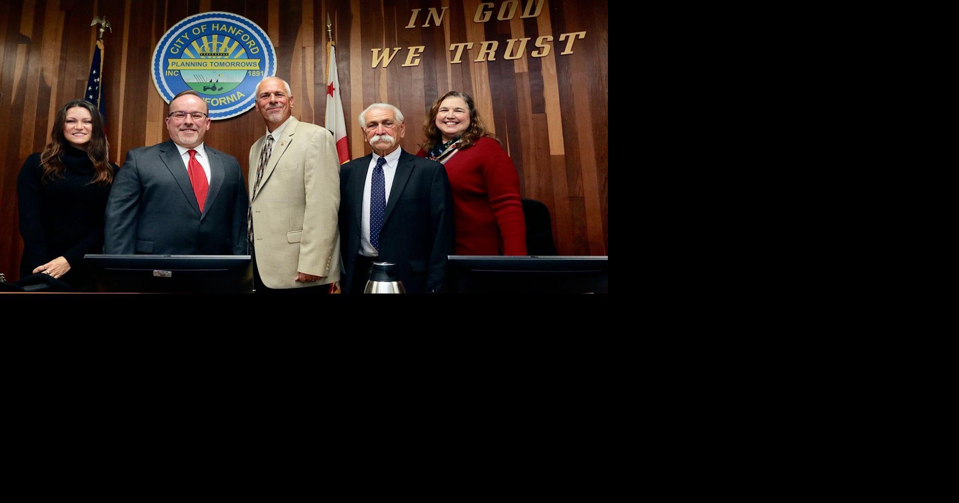 Three new members sworn in to Hanford City Council; Travis Paden named ...