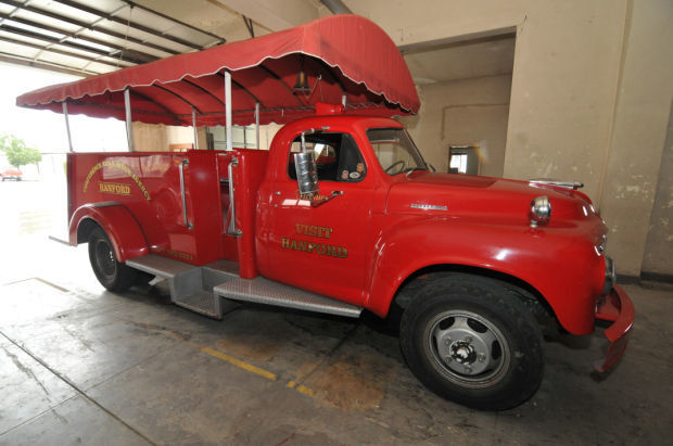 Ride 'Freddie the Fire Truck' during Hanford Fire Department open house ...
