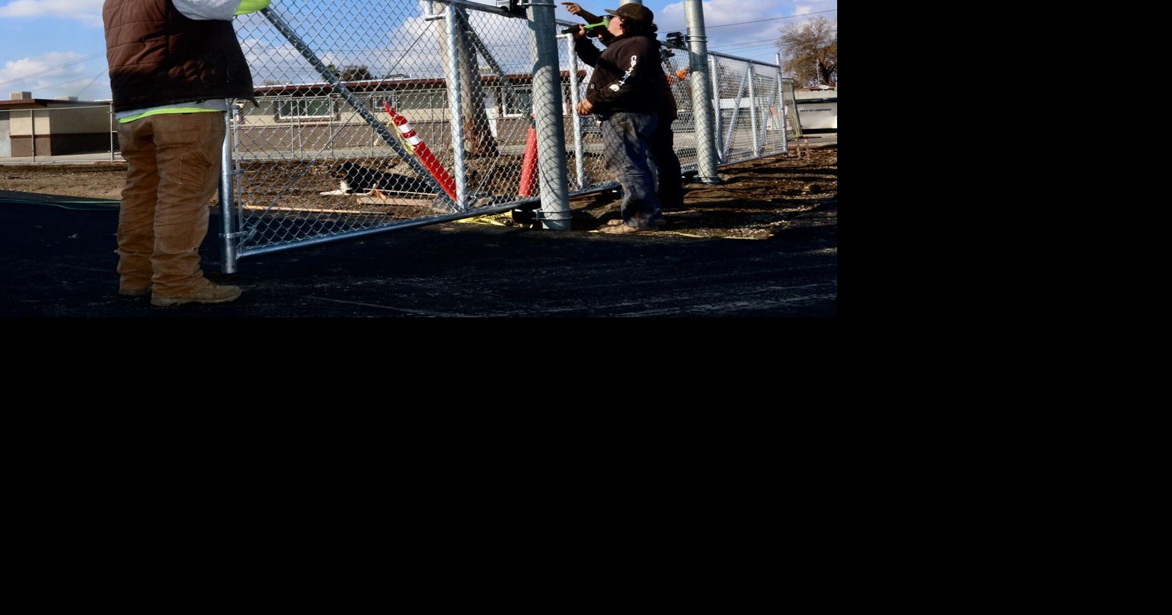 Photos: Security gate going up for Hanford's Police Athletic League ...