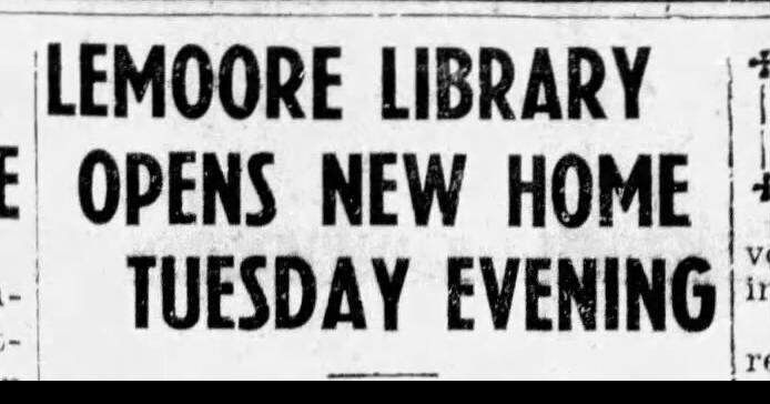 Looking Back in Lemoore: Library moves to new location | Lifestyles ...