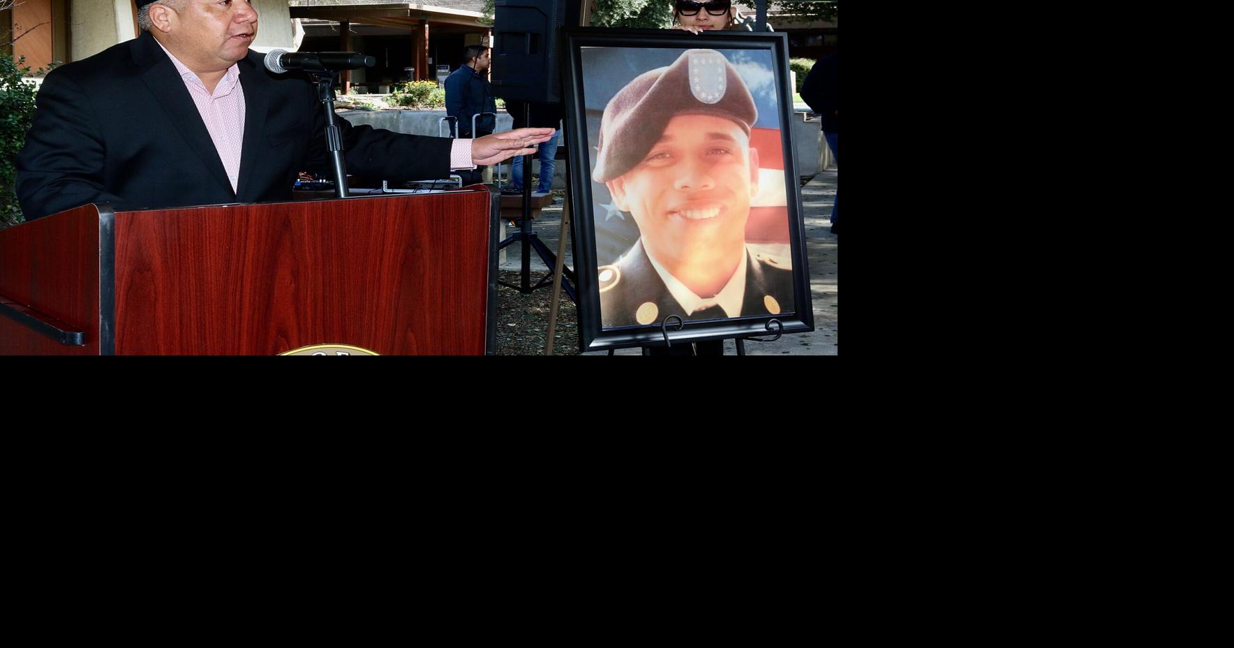Kings County honors fallen soldier with Highway 198 memorial sign ...