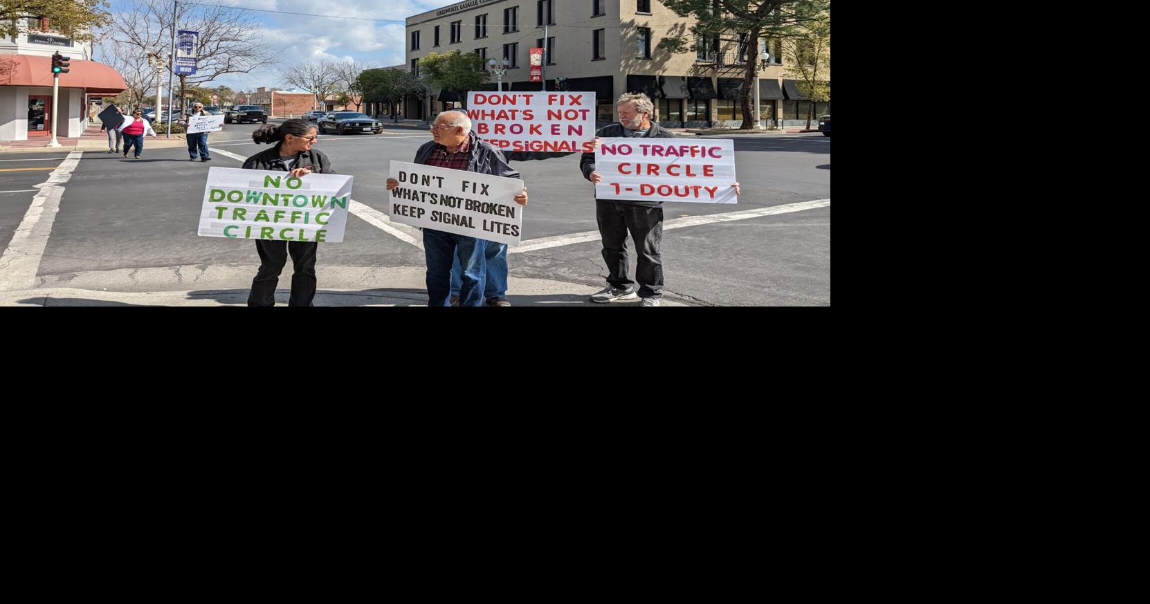 Protests against roundabout on Seventh and Douty continue | Politics ...