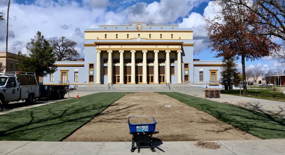 Hanford Civic Park gets new sod, grass following Winter Wonderland ...