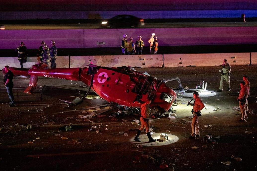 3 critically injured after medevac helicopter crashes on highway in ...