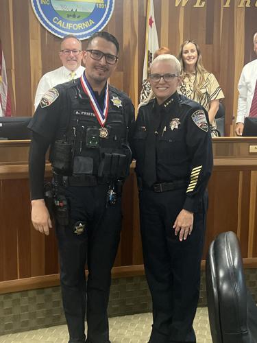 Ofc. Prieto receives Hanford PD life-saving award | Crime & Courts ...