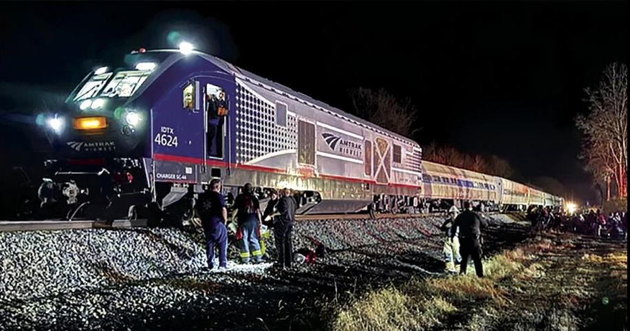 Amtrak train partially derails after collision at Lakeside Road | News ...