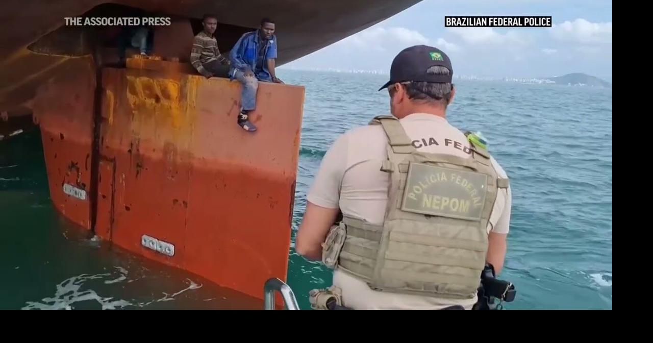 Nigerians rescued after 14 days on ship's rudder | Video ...