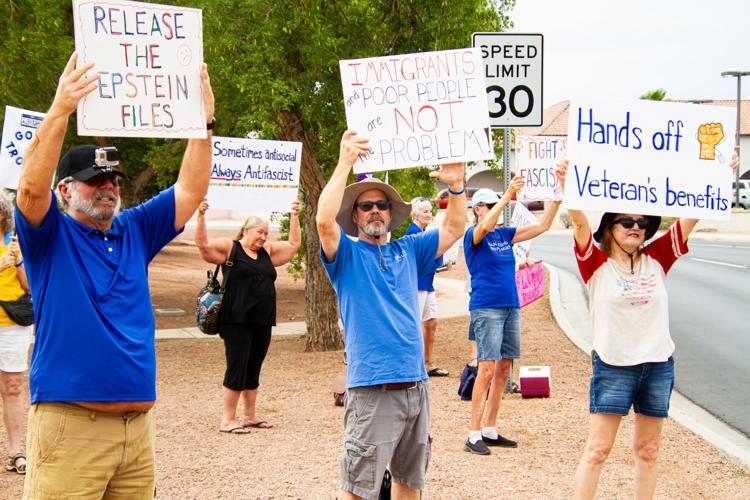'Good Trouble': Anti-Trump protest sees support at Wheeler Park ...